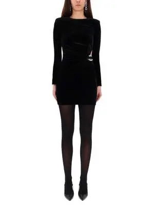 SELF-PORTRAIT Mini Velvet Dress