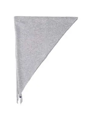 Extreme Cashmere Knitted Triangle Scarf - Grey