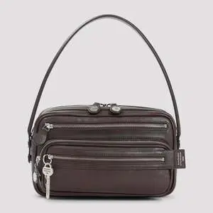 Acne Studios Leather Party Shoulder Handbag With Camero Design, W27cm H17cm D6cm