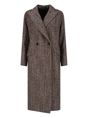 Tagliatore Double-breasted Herringbone Overcoat