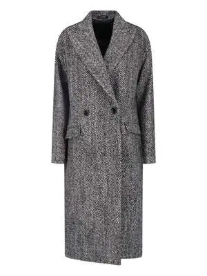 Tagliatore Herringbone Double-breasted Coat