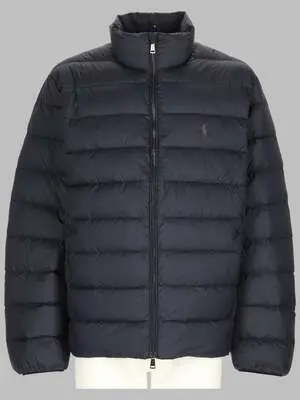 Polo Ralph Lauren Quilted Puffer Jacket With Stand Collar - Blue
