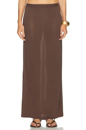 SRG Emersyn Knit Skirt In Brown