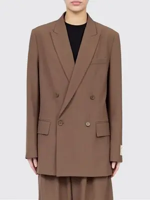 MAISON MARGIELA Cropped Double-breasted Wool-blend Blazer - Brown