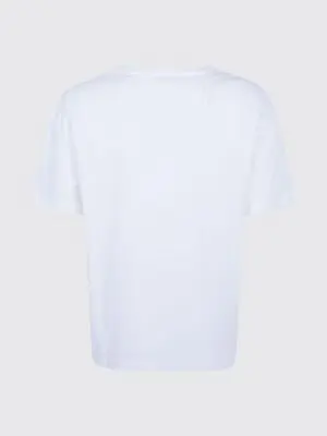 TOTEME Crewneck Organic Cotton T-shirt With Dropped Shoulders