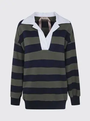 N° 21 Striped Sweatshirt - Green