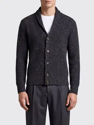 Eleventy Shawl Collar Ribbed Cardigan