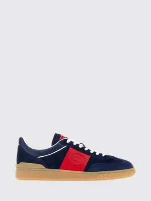 Valentino Garavani Upvillage Suede And Calfskin Low-top Trainers With Vlogo - Blue