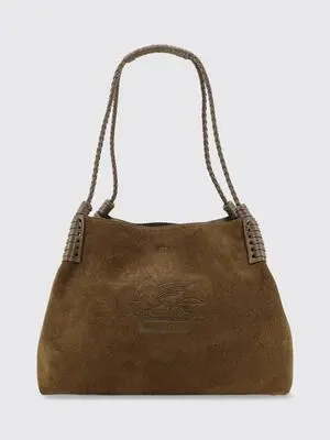 Etro Libra Suede Shoulder Bag - Green