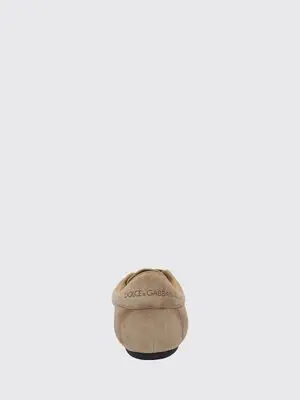 Dolce & Gabbana Suede Low-top Sneakers With Embossed Logo