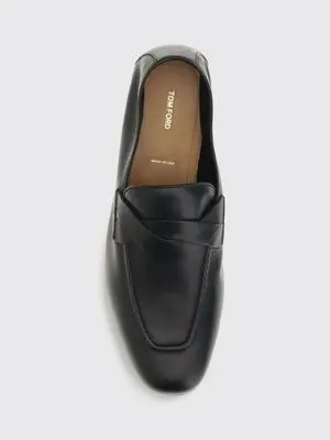 TOM FORD Smooth Calfskin Loafers With Penny Bar