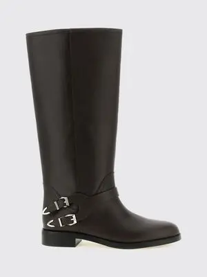 Pinko Knee-high Biker Boots In Smooth Leather - Black 1