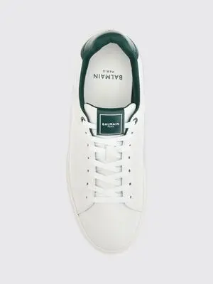 Balmain B-court Bicolour Smooth Calf Leather Trainers