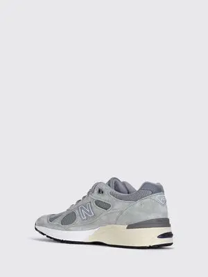 NEW BALANCE 991v2 Suede And Mesh Sneakers - Grey