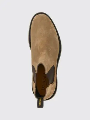 DOUCAL'S Suede Chelsea Boots With Rear Pull Tab - Beige