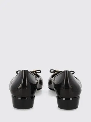 FERRAGAMO Ballet Flats With Gancini Buckle - Black