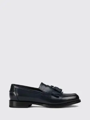 DOUCAL'S Tassel Loafers In Smooth Calfskin Leather - Sapphire