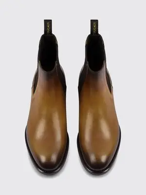 DOUCAL'S Smooth Calfskin Chelsea Boots With Leather Sole - Brown