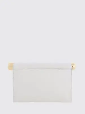 Jacquemus Rond Carré Rigid Lambskin Mini Clutch With Lettering Logo - Ivory