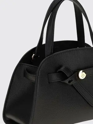 Tory Burch Romy Small Grained Leather Handbag With Double T Logo
