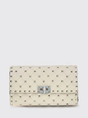 Valentino Garavani Rockstud Quilted Nappa Crossbody Bag - Ivory
