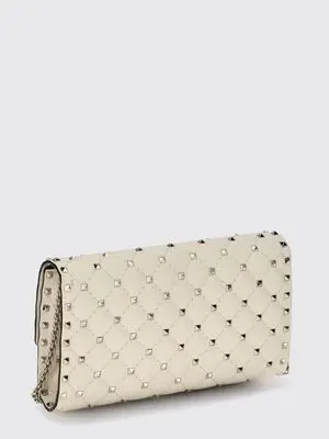 Valentino Garavani Rockstud Quilted Nappa Crossbody Bag - Ivory