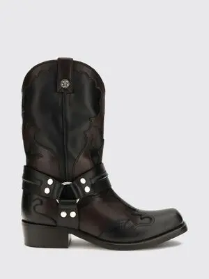 Versace Leather Boots - Black