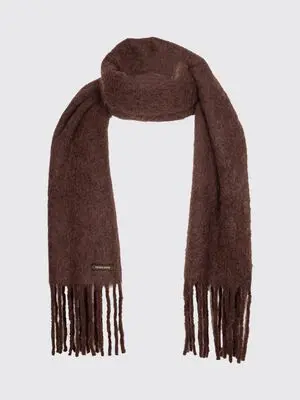 GOLDEN GOOSE Rectangular Alpaca Wool Blend Scarf With Fringed Edges