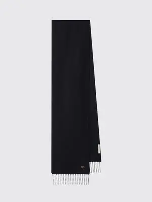 Valentino Garavani Vlogo Signature Pure Cashmere Scarf With Fringed Edges