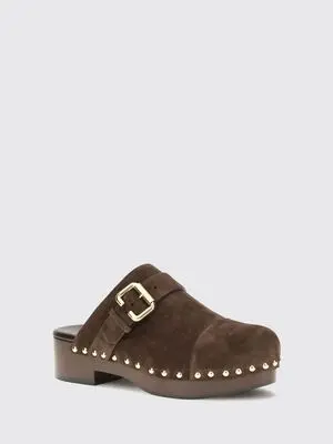 Chloé Jeannette Studded Suede Leather Mules With Adjustable Strap