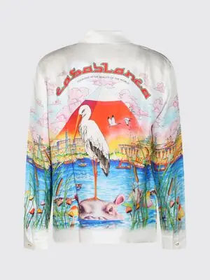 Casablanca Graphic Print Silk Shirt With Cuban Collar - Fa01