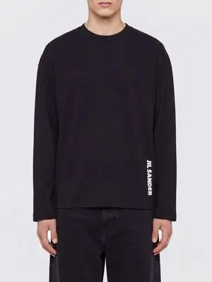 JIL SANDER Long-sleeved Cotton T-shirt With Contrast Logo