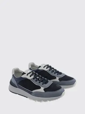 Brunello Cucinelli Lace-up Suede And Leather Sneakers