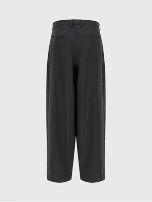Max Mara High-waisted Wide-leg Wool Trousers - Charcoal