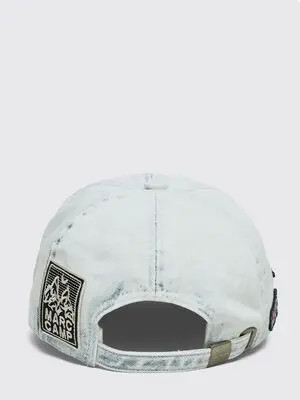 Marc Jacobs Cotton Denim Baseball Cap With Embroidered Logo