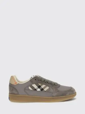 Burberry Terrace Leather And Suede Sneakers With Vintage Check Motif