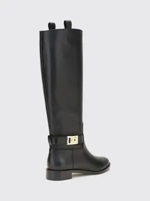 FERRAGAMO Knee High Boots With Buckled Detail