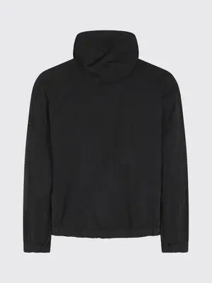 Stone Island Ripstop Nylon Hooded Bomber Jacket With Compass Logo - Black