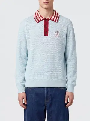 Drole De Monsieur Textured Polo Sweater
