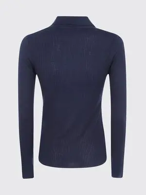 Max Mara Ribbed Silk And Cashmere Knit Polo - Black