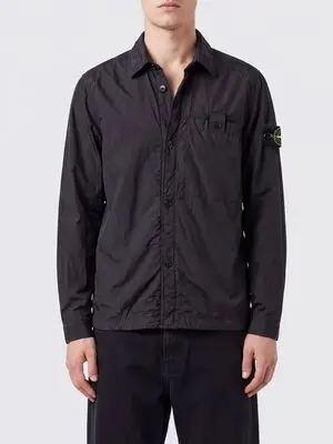 Stone Island Crinkle Reps Ny Recycled Nylon Shirt Jacket - Black