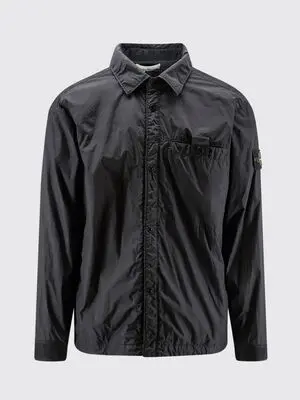Stone Island Crinkle Reps Ny Recycled Nylon Shirt Jacket - Black