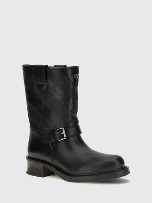 Valentino Garavani Leather Buckled Boots