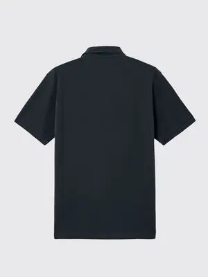 Stone Island Slim Fit Cotton Short-sleeved Polo Shirt With Compass Logo Patch - Navy