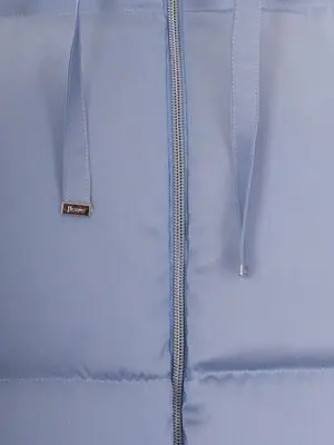 Herno Short Water-repellent Nylon Down Jacket With Funnel Neck And Hem Drawstring