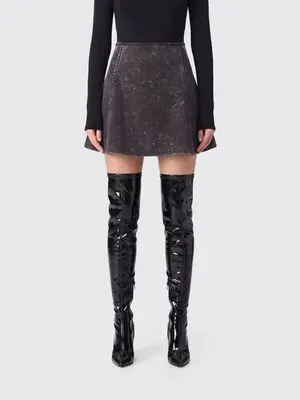 DIESEL® O-erina High-waisted A-line Mini Skirt - Black