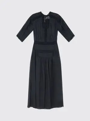 Isabel Marant Étoile Flared Midi Dress With Lace Inserts