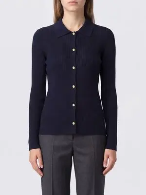 Max Mara Slim Fit Polo Jumper In Pure Virgin Wool - Blue