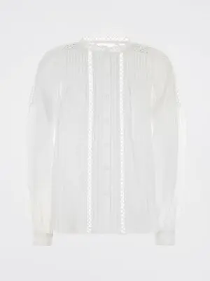 Isabel Marant Étoile Macramé Insert Linen Blend Shirt - White
