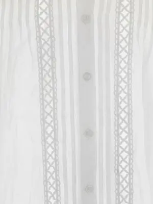 Isabel Marant Étoile Macramé Insert Linen Blend Shirt - White